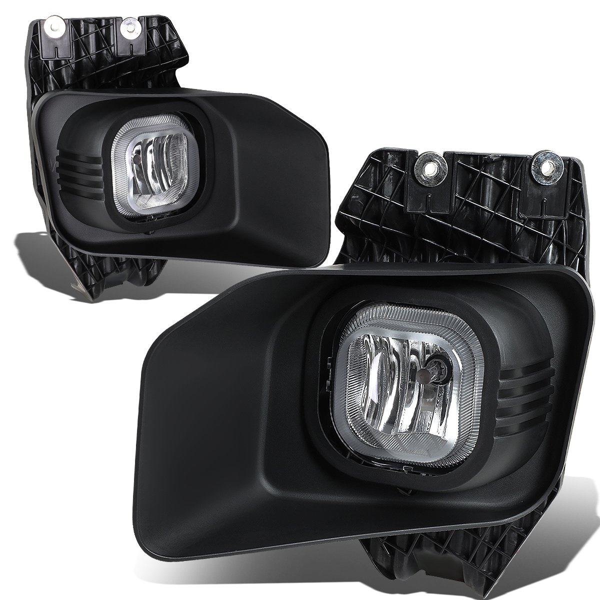 Auto Dynasty Driving Fog Lights Lamps with Bezel, Switch, and Wiring Harness, Compatible with Ford F250 F350 F450 F550 Super Duty 2011-2016, Driver and Passenger Side, Clear Lens