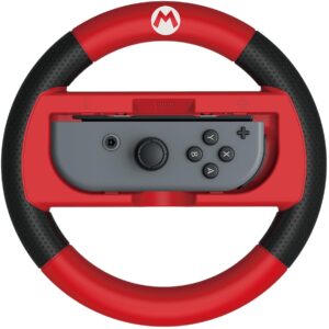 hori nintendo switch mario kart 8 deluxe wheel (mario version) officially licensed by nintendo - nintendo switch