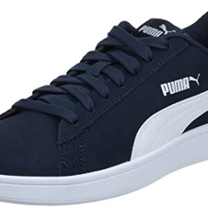 PUMA Men's Smash 2 Sneaker, Peacoat-White, 10 M US