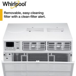 Whirlpool 10,000 BTU Window Air Conditioner and Dehumidifier, 115V, Window AC Unit for Medium Rooms up to 450 Sq. Ft., Apartment, or Bedroom with Remote Control, White