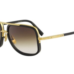 Dita DRX-2030B-59-Z - Mach-One Sunglasses Shiny 18K Gold - Black w/D.Brown to Clear-AR 59mm