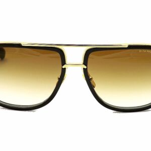 Dita DRX-2030B-59-Z - Mach-One Sunglasses Shiny 18K Gold - Black w/D.Brown to Clear-AR 59mm