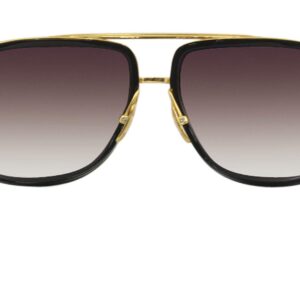 Dita DRX-2030B-59-Z - Mach-One Sunglasses Shiny 18K Gold - Black w/D.Brown to Clear-AR 59mm