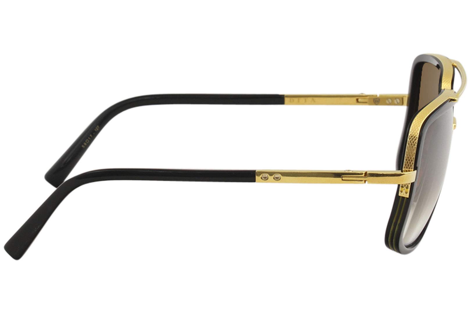 Dita DRX-2030B-59-Z - Mach-One Sunglasses Shiny 18K Gold - Black w/D.Brown to Clear-AR 59mm