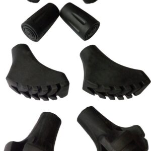 A ALAFEN Replacement Rubber Tips Set for Trekking Pole Walking Hiking Sticks Tips Protectors