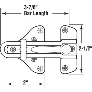 Prime-Line U 11318 Swing Bar Door Guard With High Security Auxiliary Lock, Chrome Finish (Single Pack)