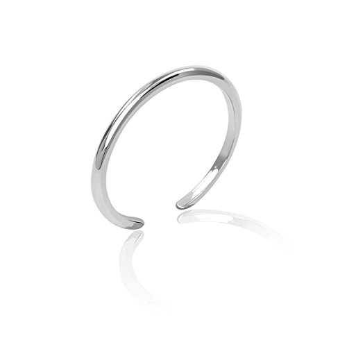 Honolulu Jewelry Company Sterling Silver Polished Band Toe Ring (1mm)