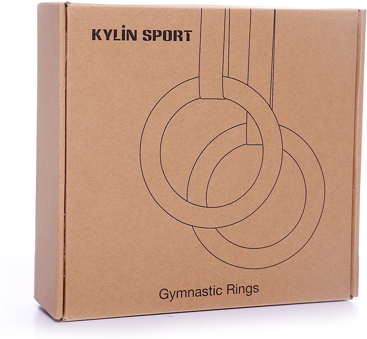 KYLIN SPORT Gymnastic Rings with Adjustable Straps Heavy Duty Exercise Gym Rings for Pull Ups and Dips,Cross-Training Workout,Strength Training, Fitness (Wooden)