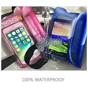 Waterproof pouch Waterproof Waist Pouch 2-Pack Waterproof Fanny Pack Beach Accessories Safe & Dry for Boating Swimming fishing Kayaking Snorkeling Beach Keep Your Phone and Valuables Dry