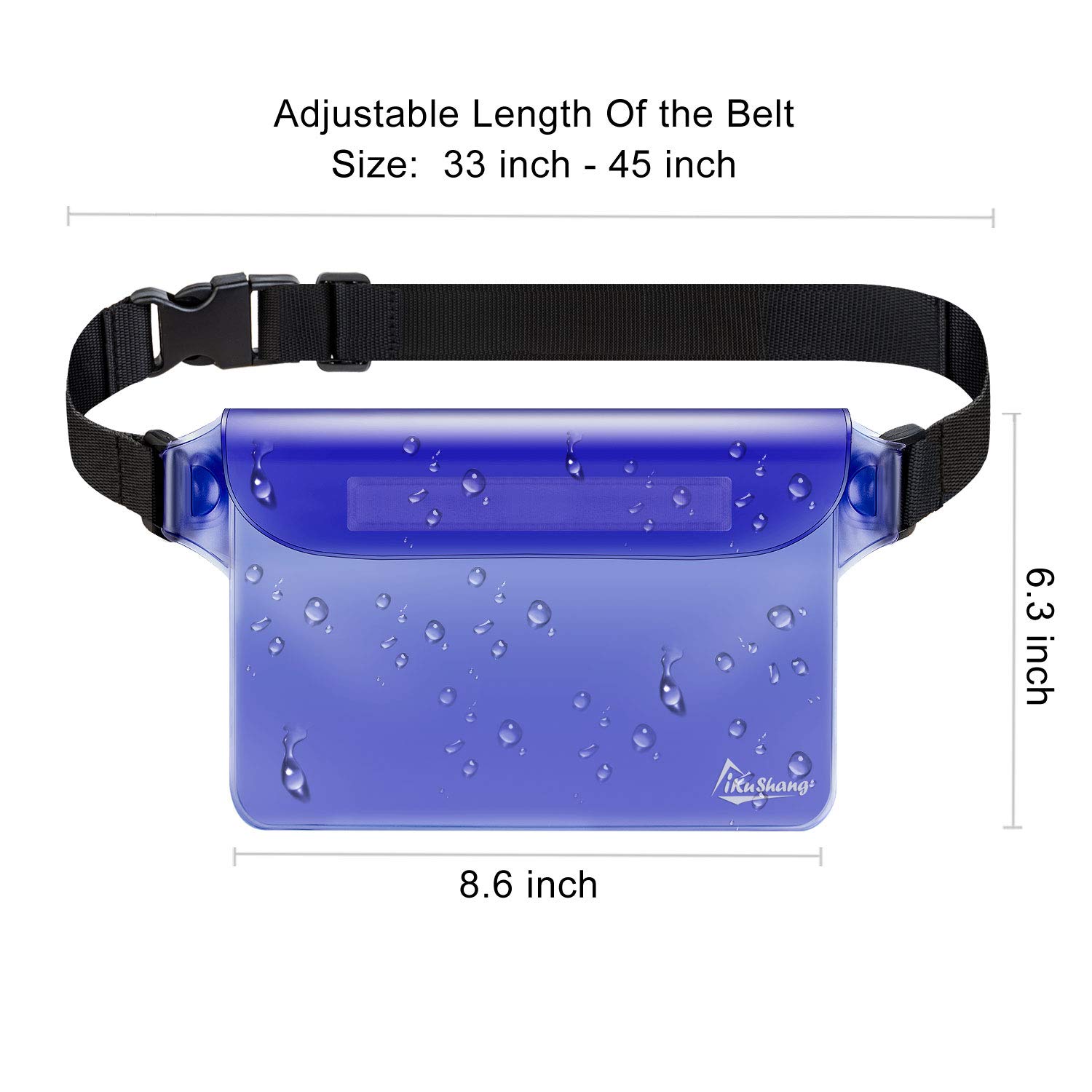 Waterproof pouch Waterproof Waist Pouch 2-Pack Waterproof Fanny Pack Beach Accessories Safe & Dry for Boating Swimming fishing Kayaking Snorkeling Beach Keep Your Phone and Valuables Dry