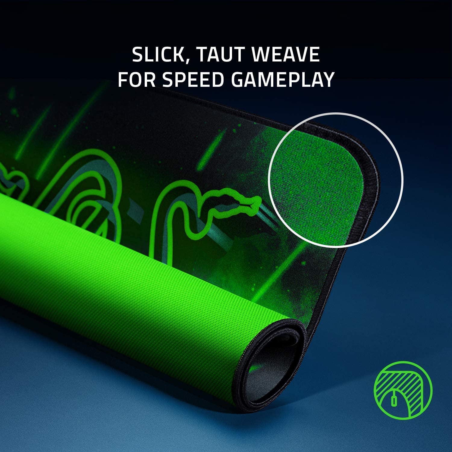 Razer Goliathus Speed (Small) Gaming Mousepad: Smooth Gaming Mat - Anti-Slip Rubber Base - Portable Cloth Design - Anti-Fraying Stitched Frame - Stealth