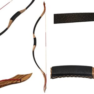 toparchery traditional recurve bow 53'' archery hunting handmade horse bow longbow 45 lbs