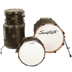 Sawtooth Command Series 4-Piece 18" Bass, ChromaCast Hardware, Champagne, Drum Set with Zildjian S Family Cymbals (ST-COM-4PC-18-C-S)