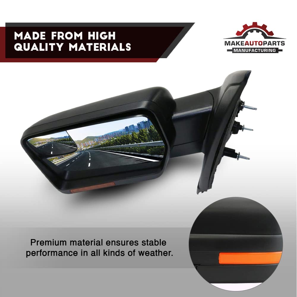 Make Auto Parts Manufacturing Driver Left Side Mirror Power Heated w/Turn Signal For Ford F150 2011 2012 2013 2014 - FO1320407