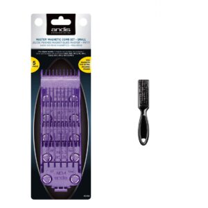 andis magnetic guide comb set, & classic barber blade brush