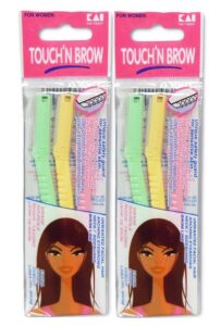 kai touch n brow eyebrow razor, 3 count (pack of 2)