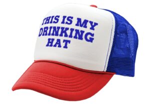 guacamole this is my drinking hat - drunk party beer - adult trucker cap hat, rwb