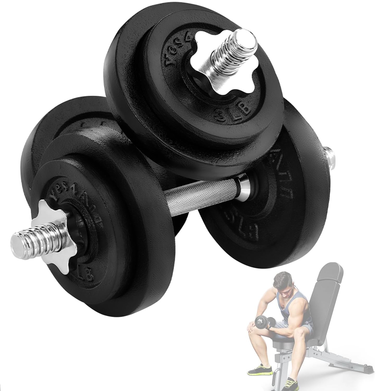 Yes4All Adjustable Dumbbell 40.02 lbs