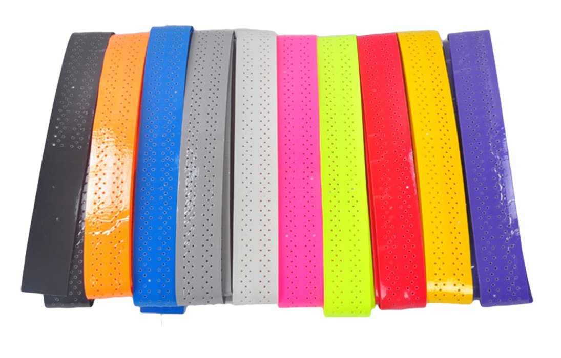 Gullor Racket Grip Anti Slip Perforated Super Absorbent Tennis Overgrip Badminton Overgrip - 5PCS(Color May Vary)