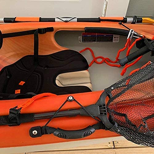 Anndason 2 Pcs Kayak Deck Fishing Boat Rod Holders and Cap Cover,and 2 Pcs Kayak Canoe Boat Side Mount Carry Handles and Hardwares