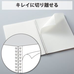 KOKUYO D Shaped Soft Ring Notebook, 5mm Grid Ruled, 70 Sheets, A5, Black, Japan Import (SU-SV437S5-D)