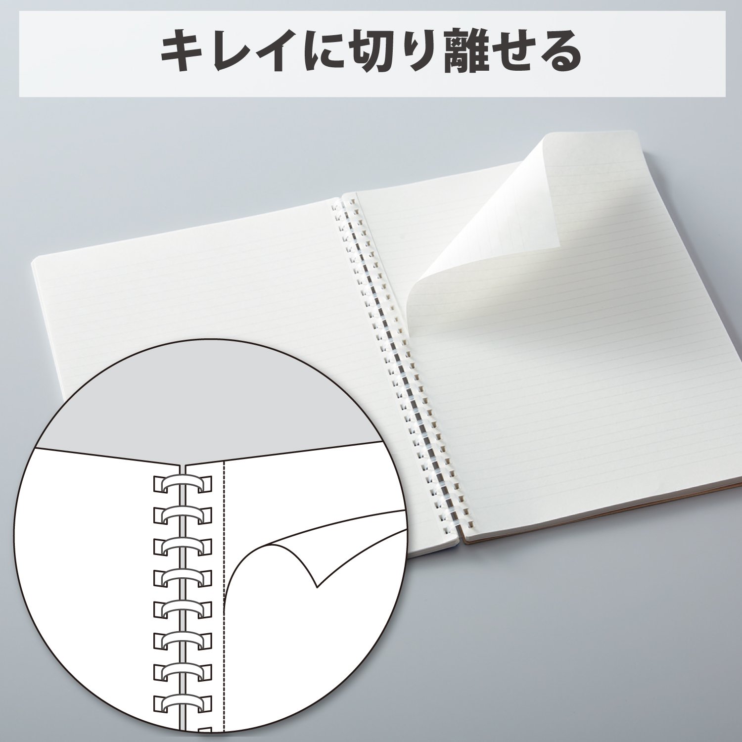 KOKUYO D Shaped Soft Ring Notebook, 5mm Grid Ruled, 70 Sheets, A5, Black, Japan Import (SU-SV437S5-D)