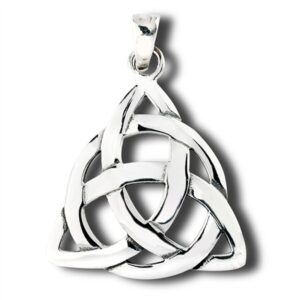 trinity triquetra pendant .925 sterling silver infinite knot circle celtic charm