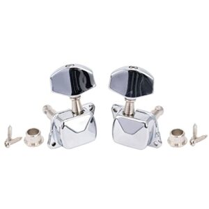 Musiclily Pro 3+3 Semi-closed Guitar Tuners String Tuning Pegs Keys Machine Heads Set for for Acoustic or Electric Guitar,Chrome