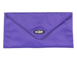 big skinny rfid blocking slimvelope tri-fold checkbook wallet, purple, one size