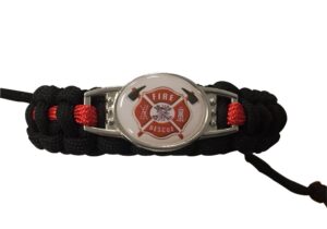 infinity collection firefighter bracelet, firefighting bracelet, firefighter paracord gift for firefighter or firefighter wife