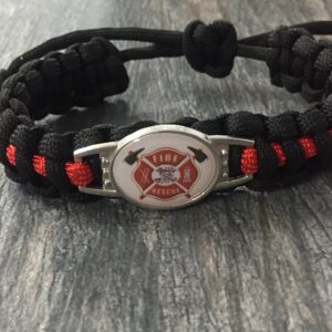 Infinity Collection Firefighter Bracelet, Firefighting Bracelet, Firefighter Paracord Gift for Firefighter or Firefighter Wife