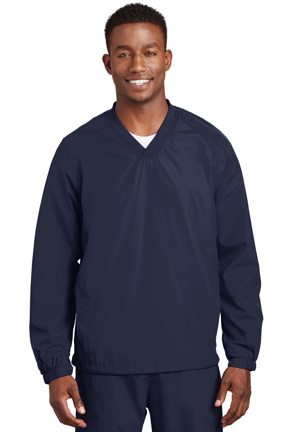 Sport-Tek V-Neck Raglan Wind Shirt 2XL True Navy