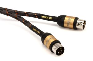 roland gold series rmidi-g3 midi cable, 3 feet, 1 count (pack of 1)