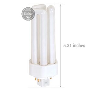 KOR (4 Pack) K20788 - PL26W/3U/4P/841 - Compact Fluorescent Plug-in - T4 - Triple Tube - 26 Watt - 4-Pin (GX24q-3) - 4,100 Kelvin (Cool White)