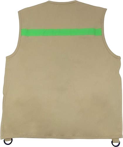 Eagle Eye Explorer S/M Combination Set Safe for Boys and Girls: 1 Tan Cargo Vest for Kids with Reflective Safety Straps & 1 Floppy Bucket Sun Hat with Chin Strap. Color: Tan