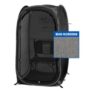 the original – weatherpod 1-person bug-screen pod – pop-up 1-person mosquito screen tent made with fine gauge, no-see-um proof mesh - black