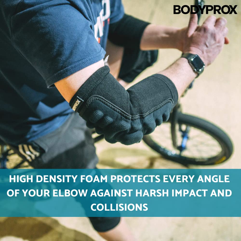 Bodyprox Elbow Protection Pads 1 Pair (Large), Elbow Guard Sleeve