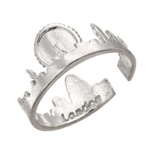 cy supplies london skyline city ring - 925 sterling silver - adjustable