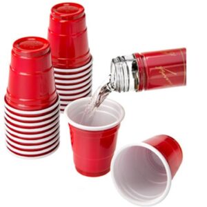 TopNotch Merchants Beer Pong - Mini Red Cups (40) - Take This Beer Pong Challenge (6) Beer Pong Balls - Beer Pongs Cup