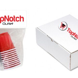 TopNotch Merchants Beer Pong - Mini Red Cups (40) - Take This Beer Pong Challenge (6) Beer Pong Balls - Beer Pongs Cup