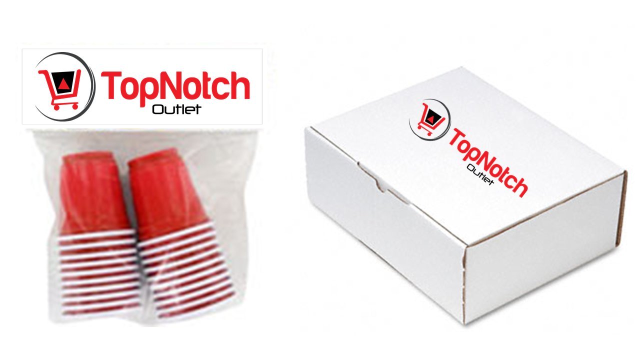 TopNotch Merchants Beer Pong - Mini Red Cups (40) - Take This Beer Pong Challenge (6) Beer Pong Balls - Beer Pongs Cup