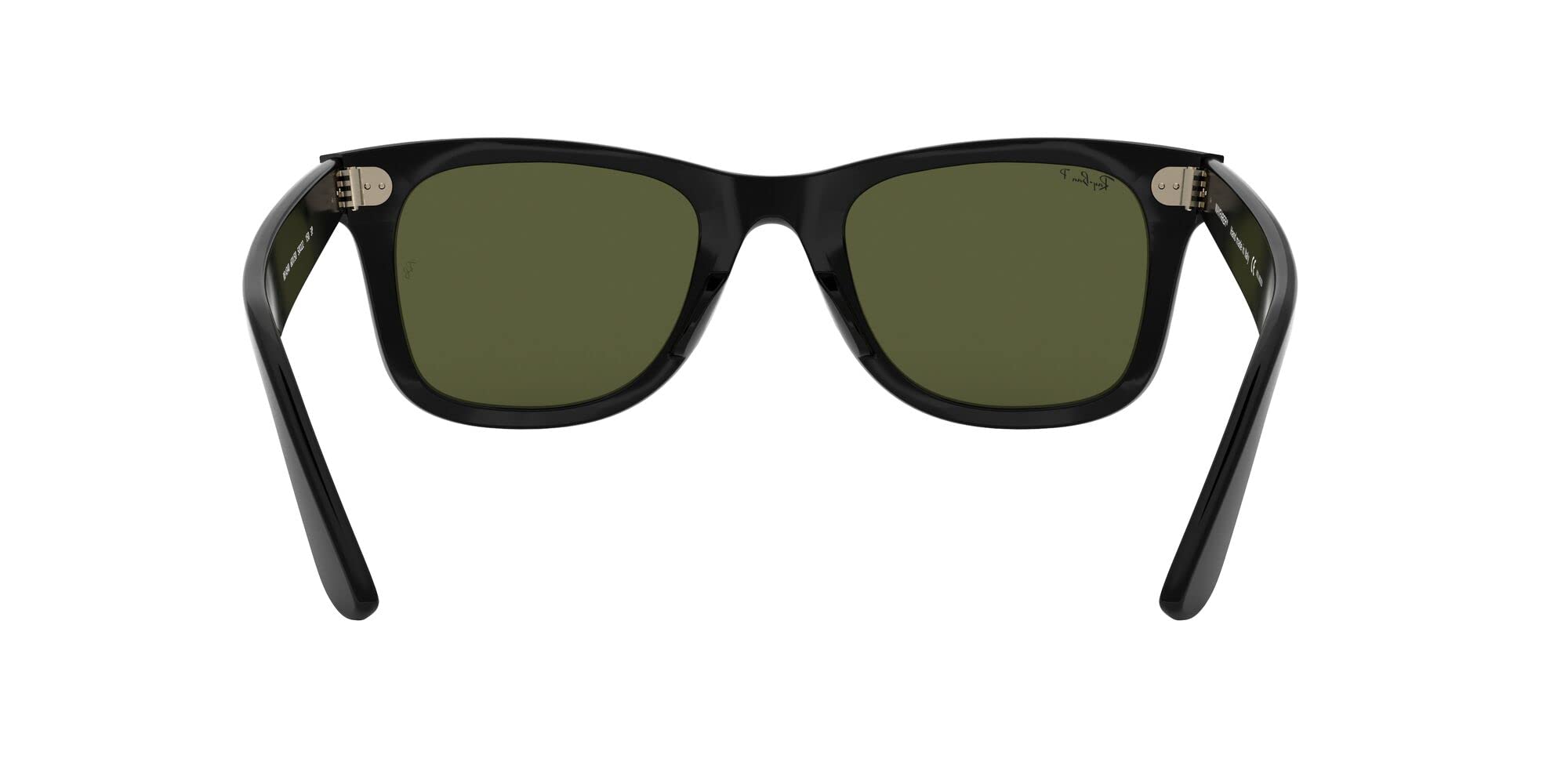 Ray-Ban Rb4340 Wayfarer Ease Square Sunglasses, Black/G-15 Green Polarized, 50 mm