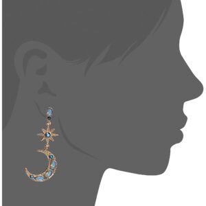 Betsey Johnson Celestial Moon & Star Drop Earrings