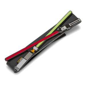 lightsaber battle black tie bar