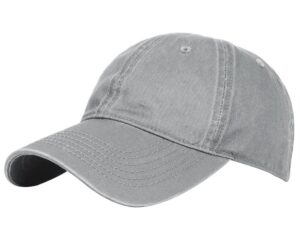 glamorstar classic unisex baseball cap adjustable washed dyed cotton ball hat grey