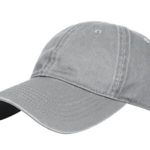 Glamorstar Classic Unisex Baseball Cap Adjustable Washed Dyed Cotton Ball Hat Grey