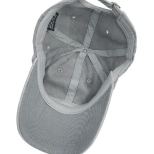 Glamorstar Classic Unisex Baseball Cap Adjustable Washed Dyed Cotton Ball Hat Grey