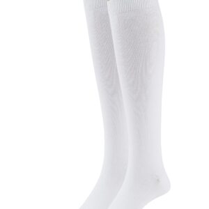 Silky Toes Lenzing™ Modal ModalModal Mens Knee High Socks 2 or 4 Pk, Long Over the Calf Dress or Work Socks (White - 2 Pairs, numeric_10)