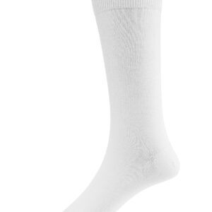 Silky Toes Lenzing™ Modal ModalModal Mens Knee High Socks 2 or 4 Pk, Long Over the Calf Dress or Work Socks (White - 2 Pairs, numeric_10)