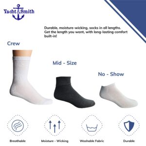 SOCKS'NBULK 12 Pairs Men's Ankle Socks, Athletic Sports Running Socks, Quarter Length (Black)